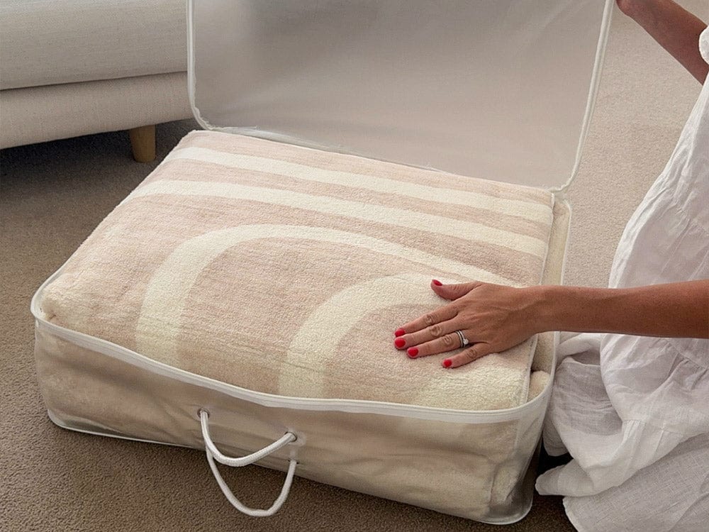 Glis Ivory and Beige Lines Washable Rug