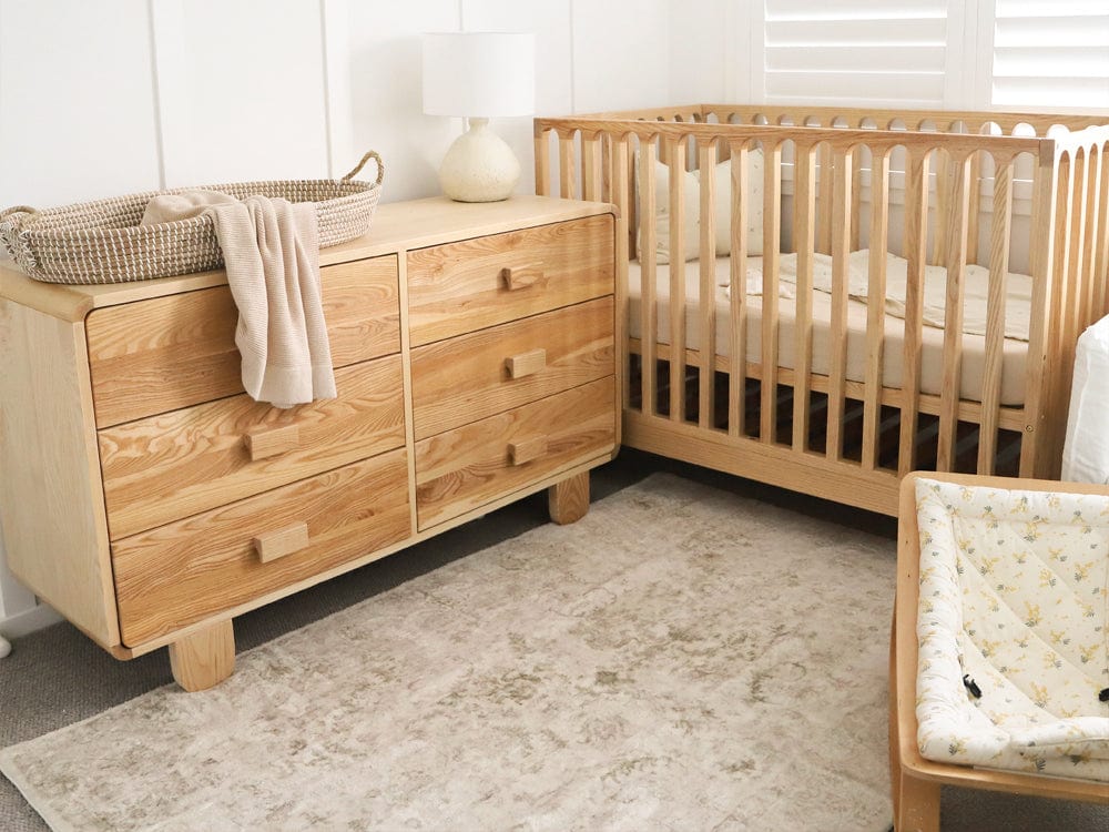 Mabay Beige Floral Medallion Washable Rug