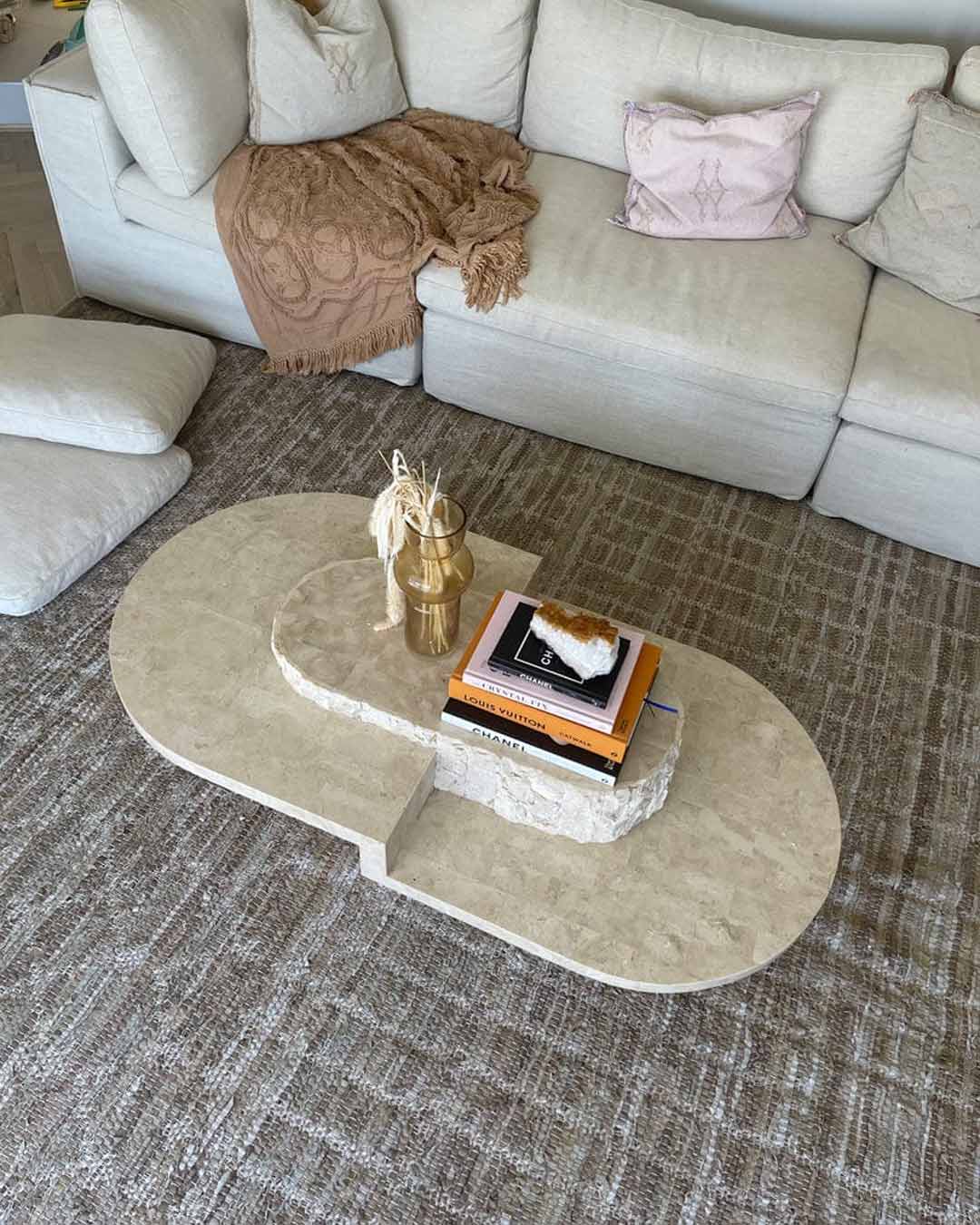 Mavis Tan Beige Tribal Rug